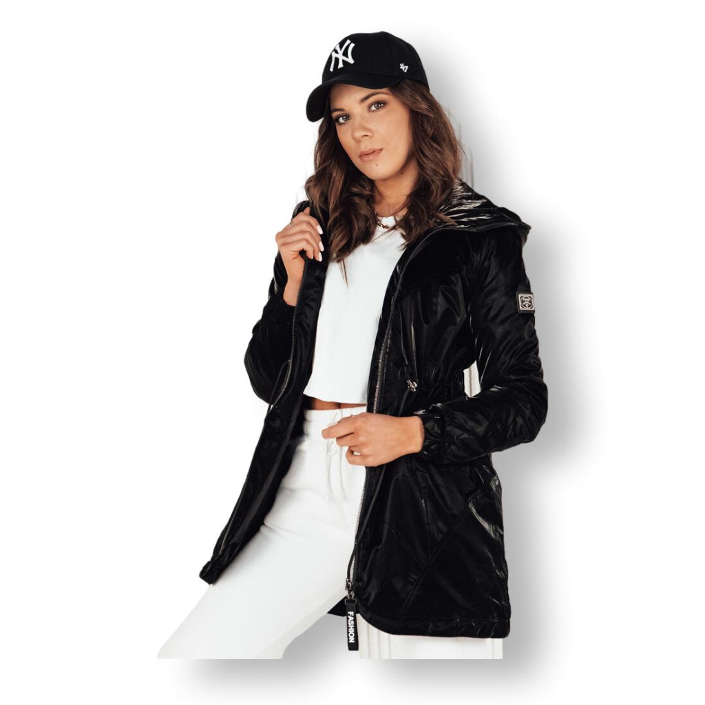 Moteriškas juodas parka švarkas Henis - TY4106 | Pirktukas™