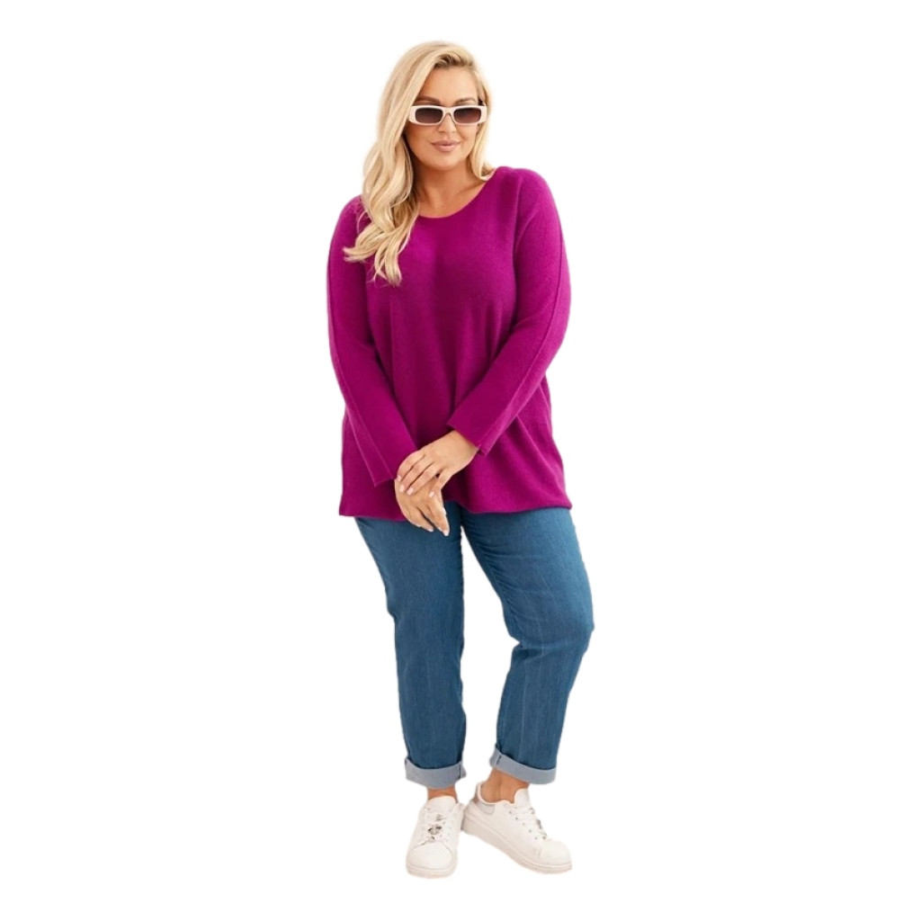 Moteriškas violetinis megztinis Minos - IT98 | Pirktukas™